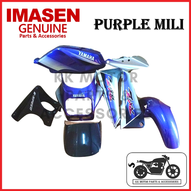 [FULL TANAM !!!] COVERSET RXZ IMASEN PURPLE MILI / PURPLE SILVER ...
