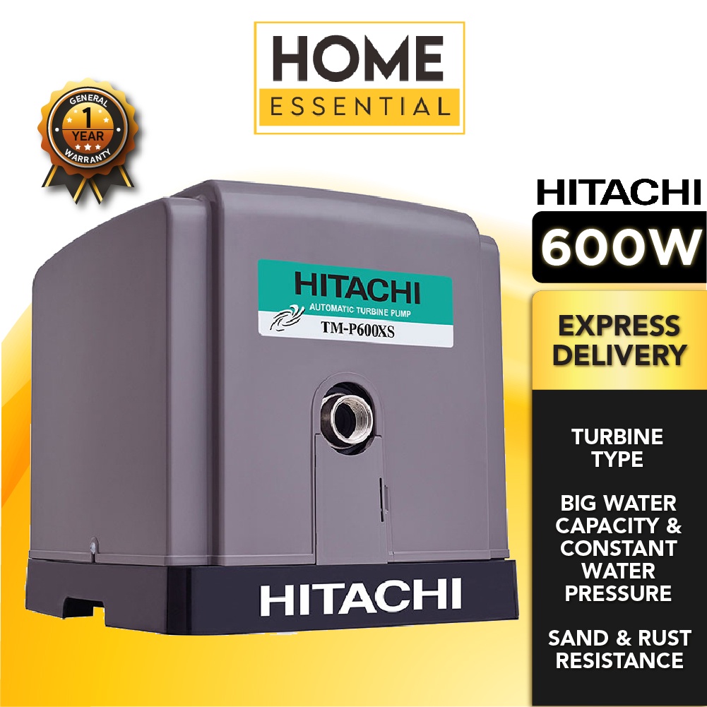 Hitachi 600W Automatic Turbine Type Water Pump TM-P600XS | 450W TM ...