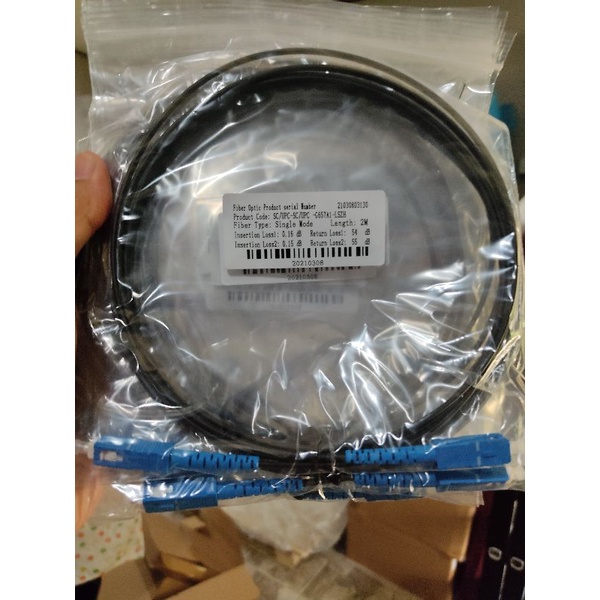 Pre connectorized Fiber Patch Cord 100 pieces SC/UPC( Blue core ) single mode | Shopee Malaysia