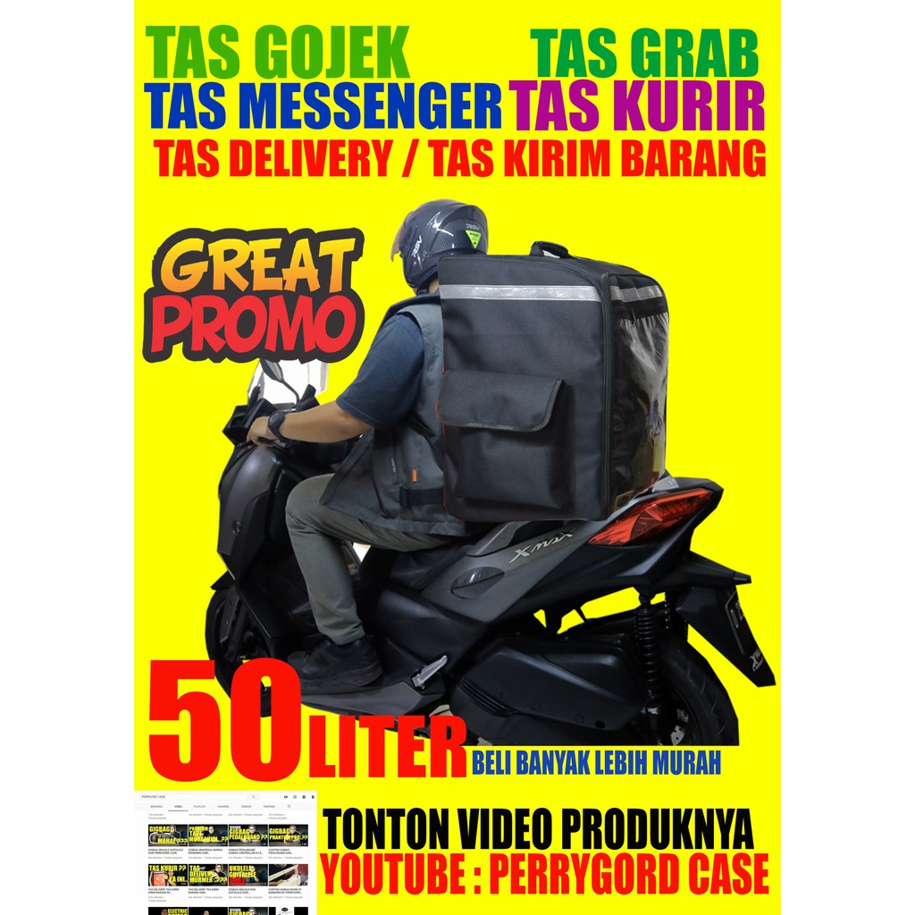 HITAM Ninja BAG JNE Delivery Bag Delivery Courier and Laundry Backpack ...