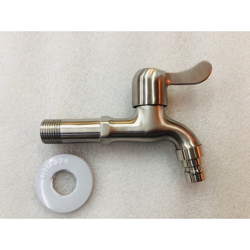 Stainless Steel SUS304 Kitchen & Bathroom Sink Faucet Wall Bib Water ...