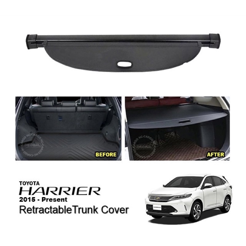 Toyota Harrier XU60 Boot Cover Retractable Trunk Cover Rear Back Cargo ...