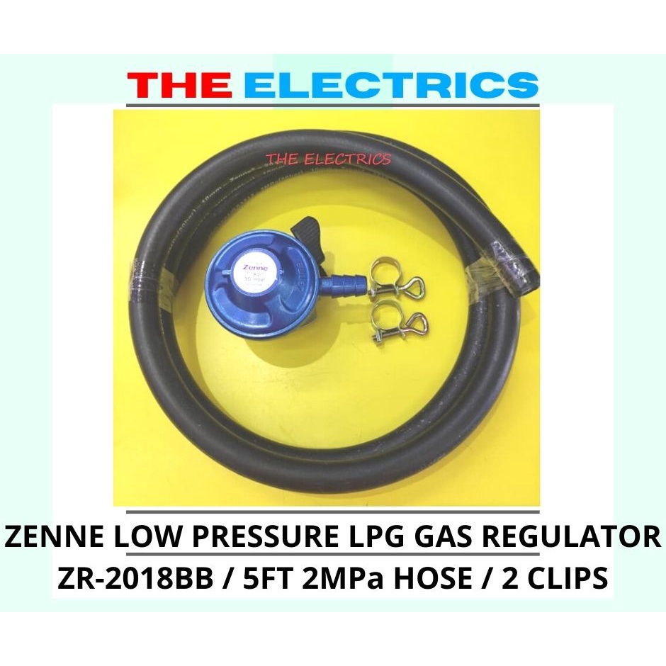 ZENNE LOW PRESSURE LPG GAS REGULATOR ZR-2018BB / 5FT 2MPa HOSE / 2 ...