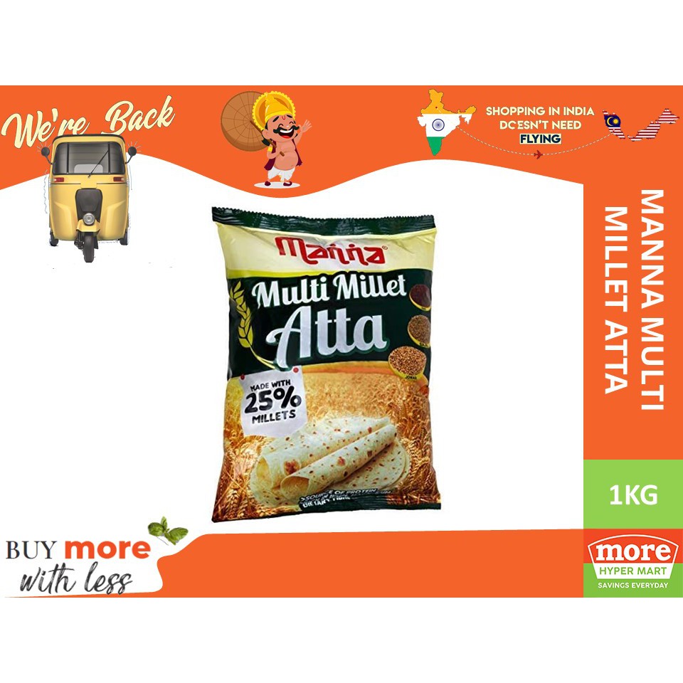 Manna Multi Millet Atta 1KG | Shopee Malaysia