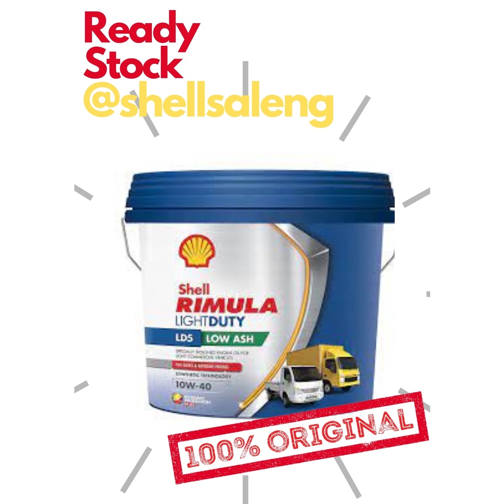 Shell Rimula Light Duty LD5 10W-40 7.5L Pails For Diesel & Petrol ...