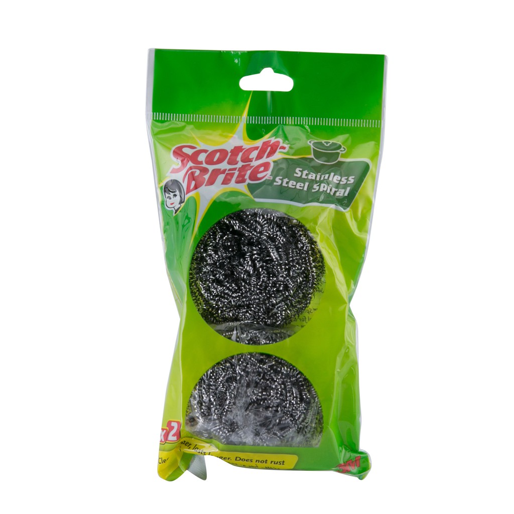 3M Scotch Brite Stainless Steel Spiral Ball (2pcs) | Shopee Malaysia