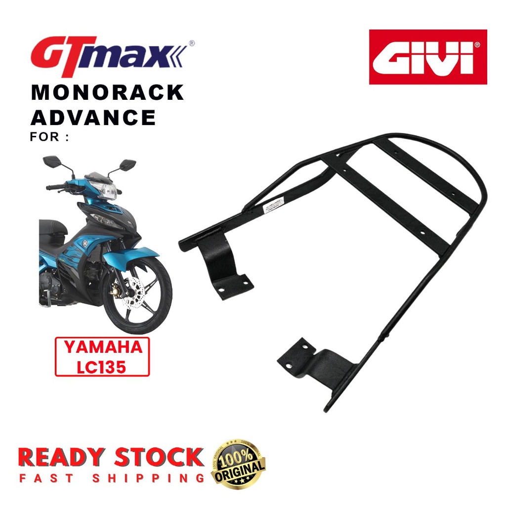 RACK/KAKI GIVI MONORACK MV YAMAHA LC135 , LC135 V2, V3, V4, V5, V6 , V7 ...