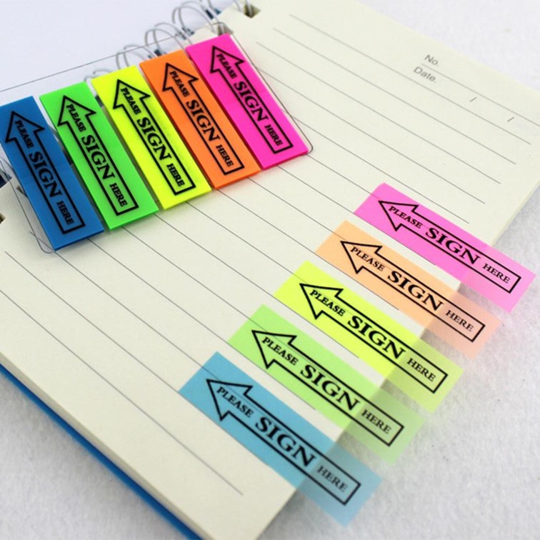 [Plastic] Index Sticker 20pcs Stack Adhesive Memo Sticky Note Patch ...