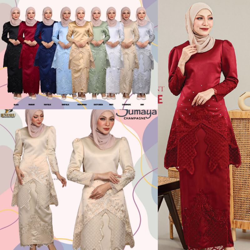 LACE KURUNG EXCLUSIVE JAYNIE SUMAYA DUCHESS SATIN READY STOCK PLUS SIZE BAJU TUNANG NIKAH ...