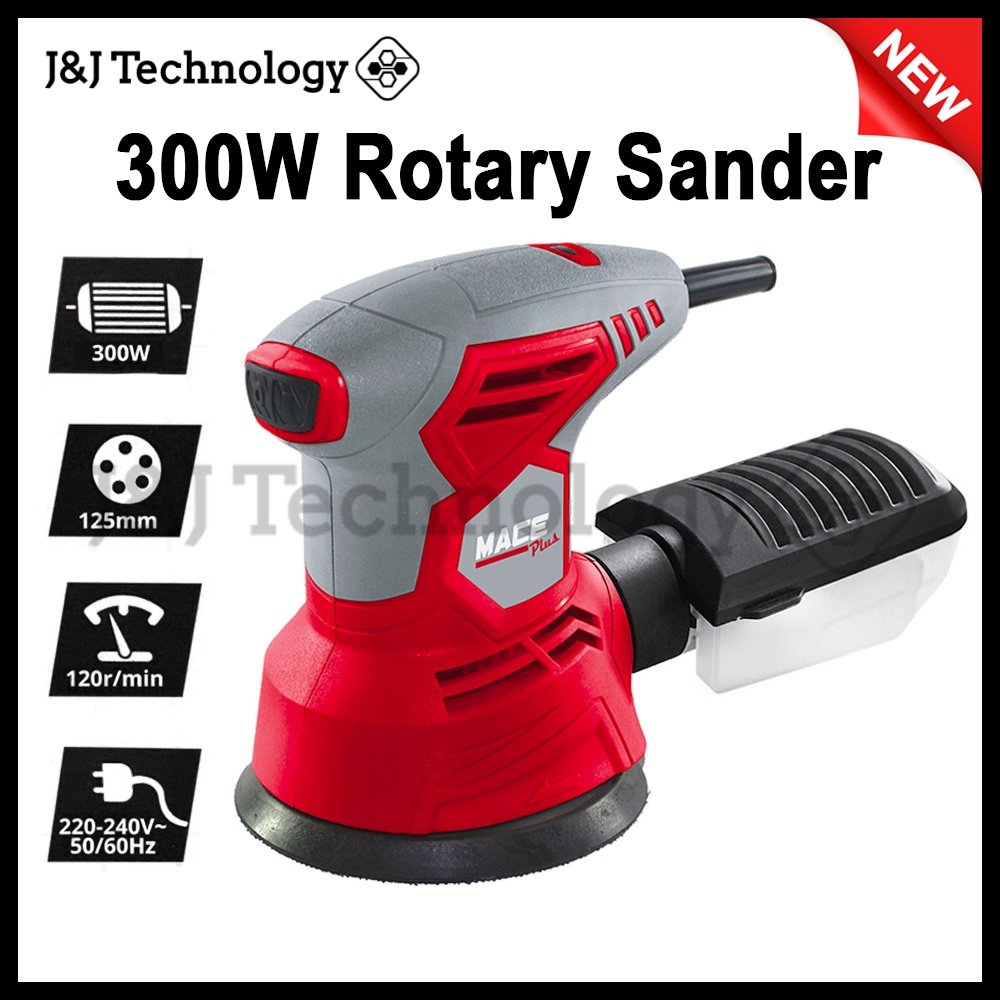 JNJ Technology MACE Plus 300W Rotary Sander 125mm Heavy Duty Sanding ...