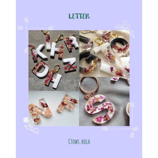 Ctows Chat For Additional Flower Alphabet Key Chain Chat For Custom