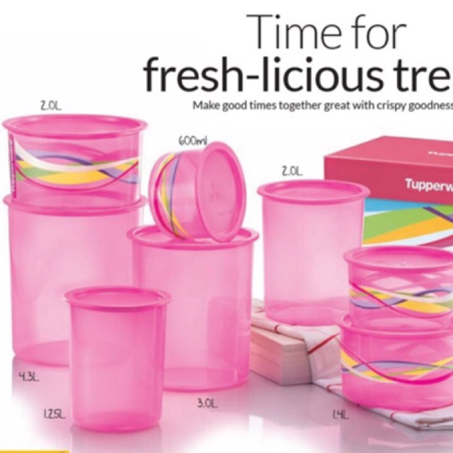 Tupperware One Touch Set (8) | Shopee Malaysia