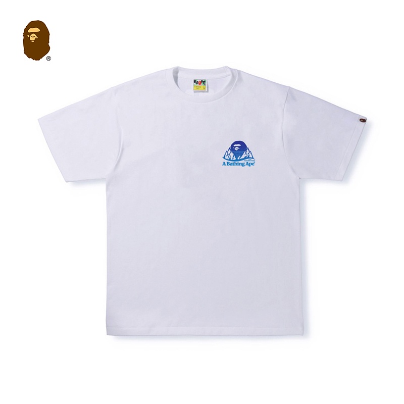 BAPE Men's Spring/Summer Ape Man Head Mountains Letter Gradient Print ...