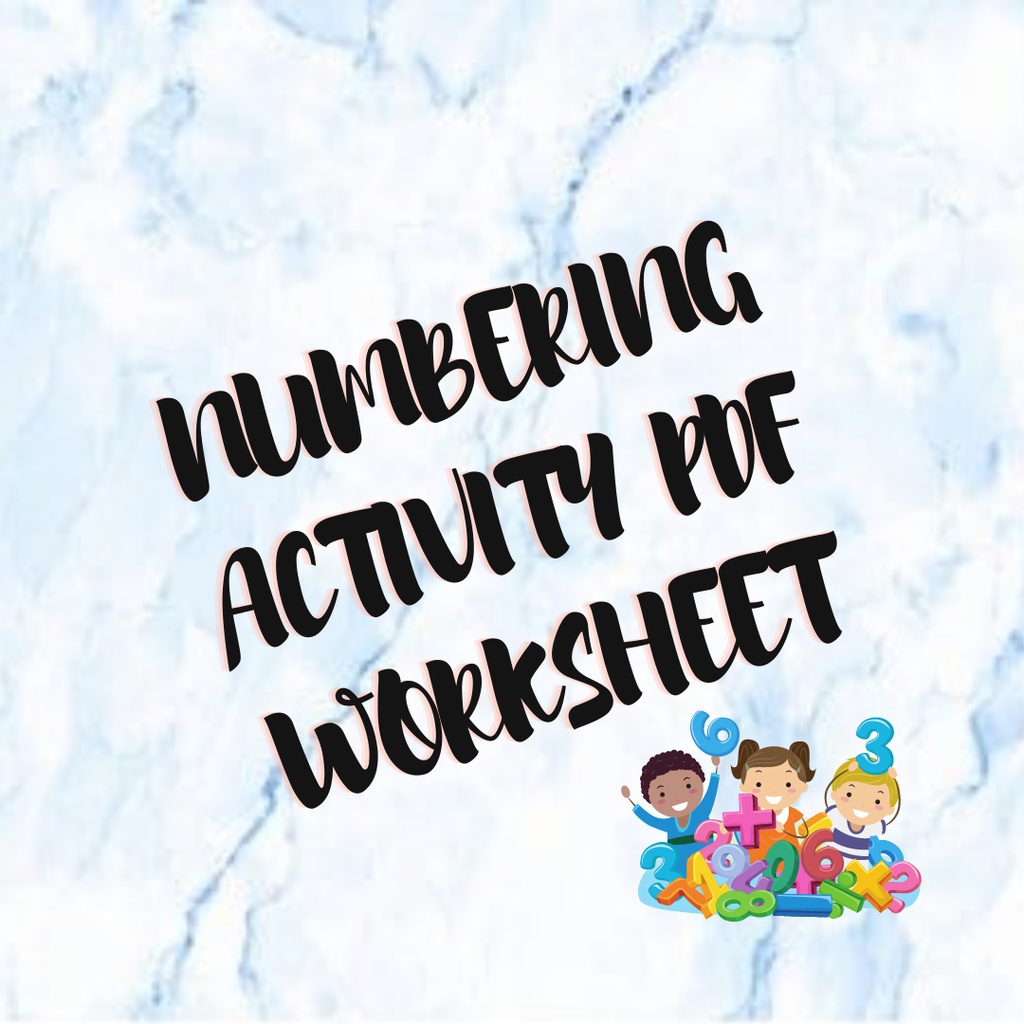 Printable Fun Numbering Activity PDF Worksheet for Kids | Shopee Malaysia