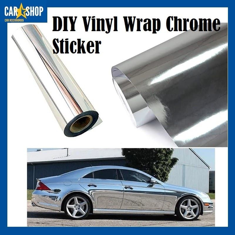 DIY Vinyl Wrap Chrome Sticker Car Chrome Sticker Glossy Car Wrap ...