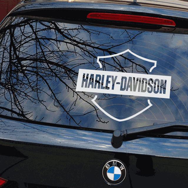 Harley Davidson text Car Sticker Quality Sticker Cutting 40cm 1 ...