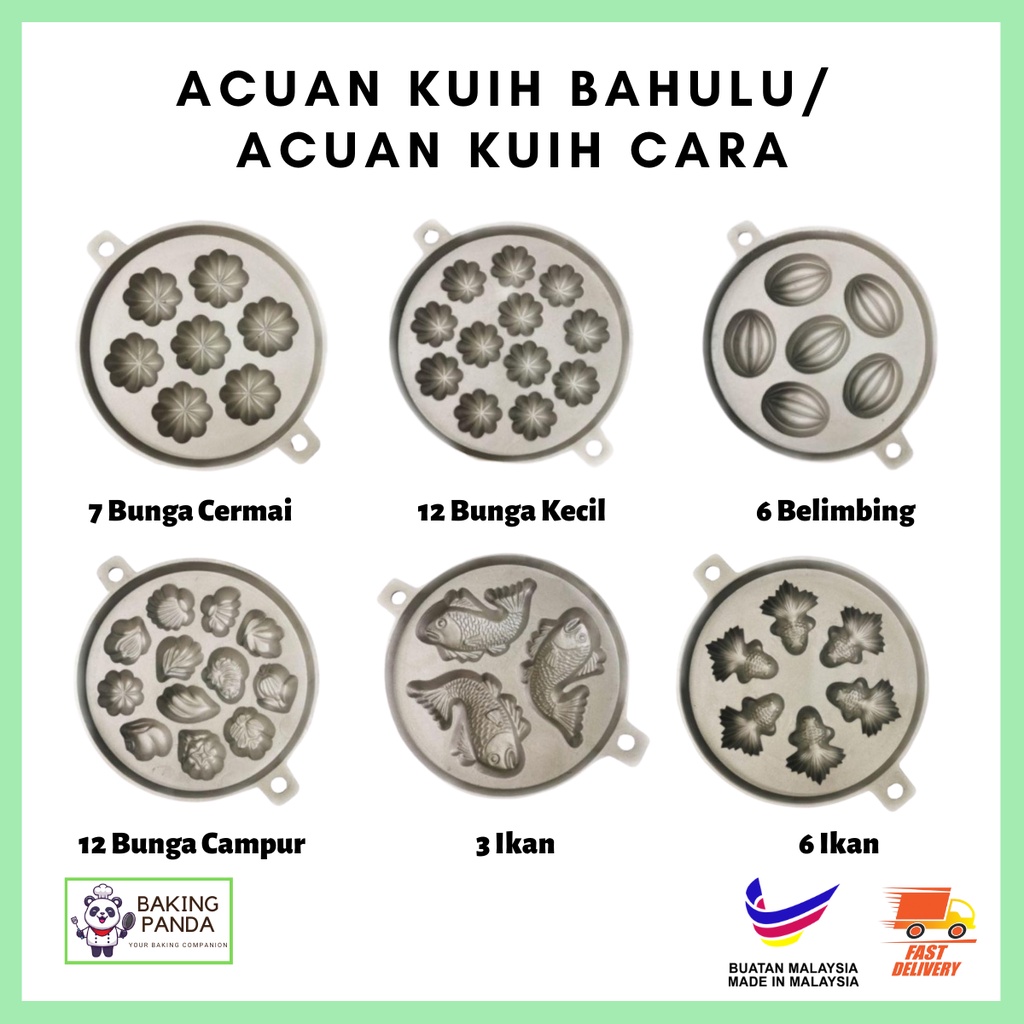 Acuan Kuih Bahulu / Acuan Kuih Cara Aluminium / Bahulu Mould Aluminium ...