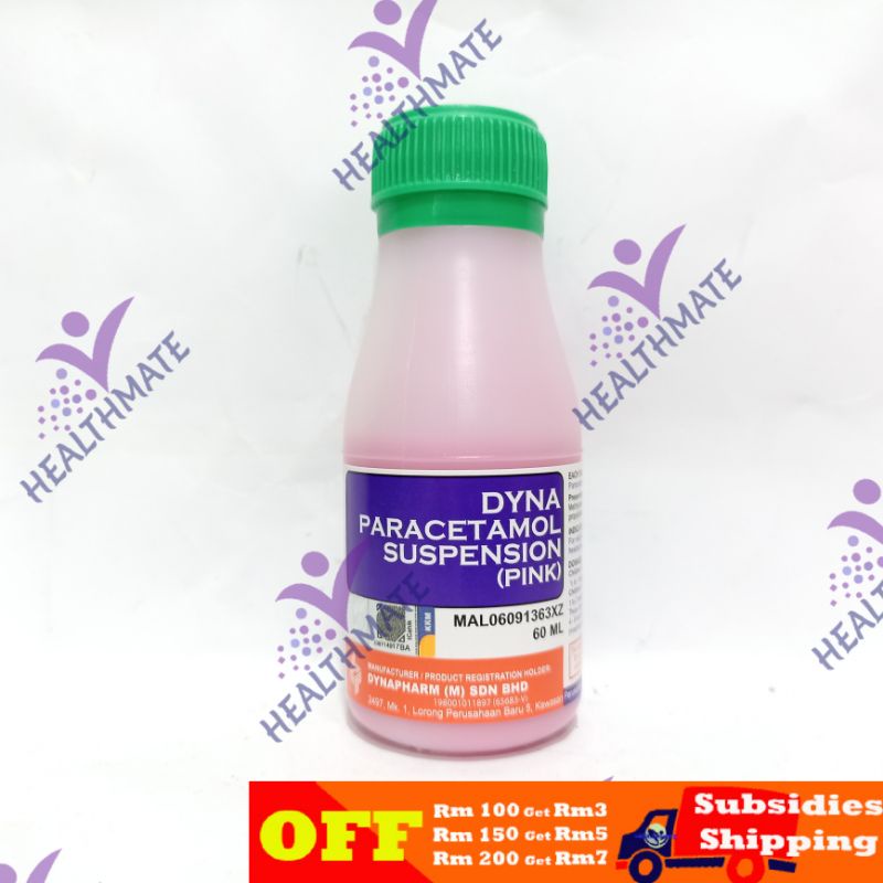 DYNA Paracetamol Suspension 250MG PINK (60ML) | Shopee Malaysia