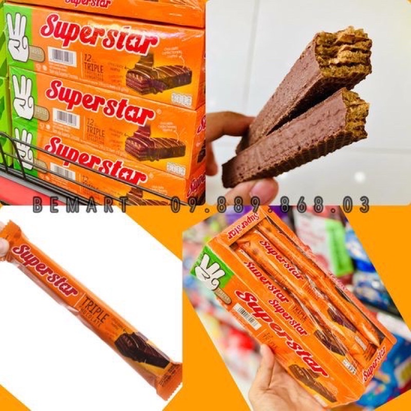 Superstar chocolate cream sponge cake box 108g/ 192g (6 packs / 12 ...
