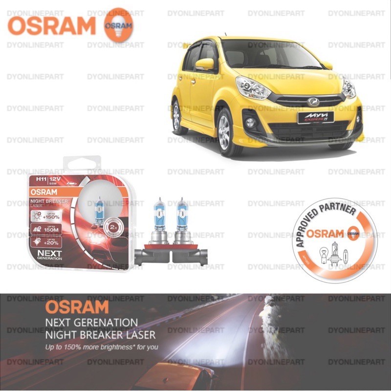 OSRAM NBL H11 Headlight Bulb set for Perodua Myvi Lagi Best 2nd Gen ...