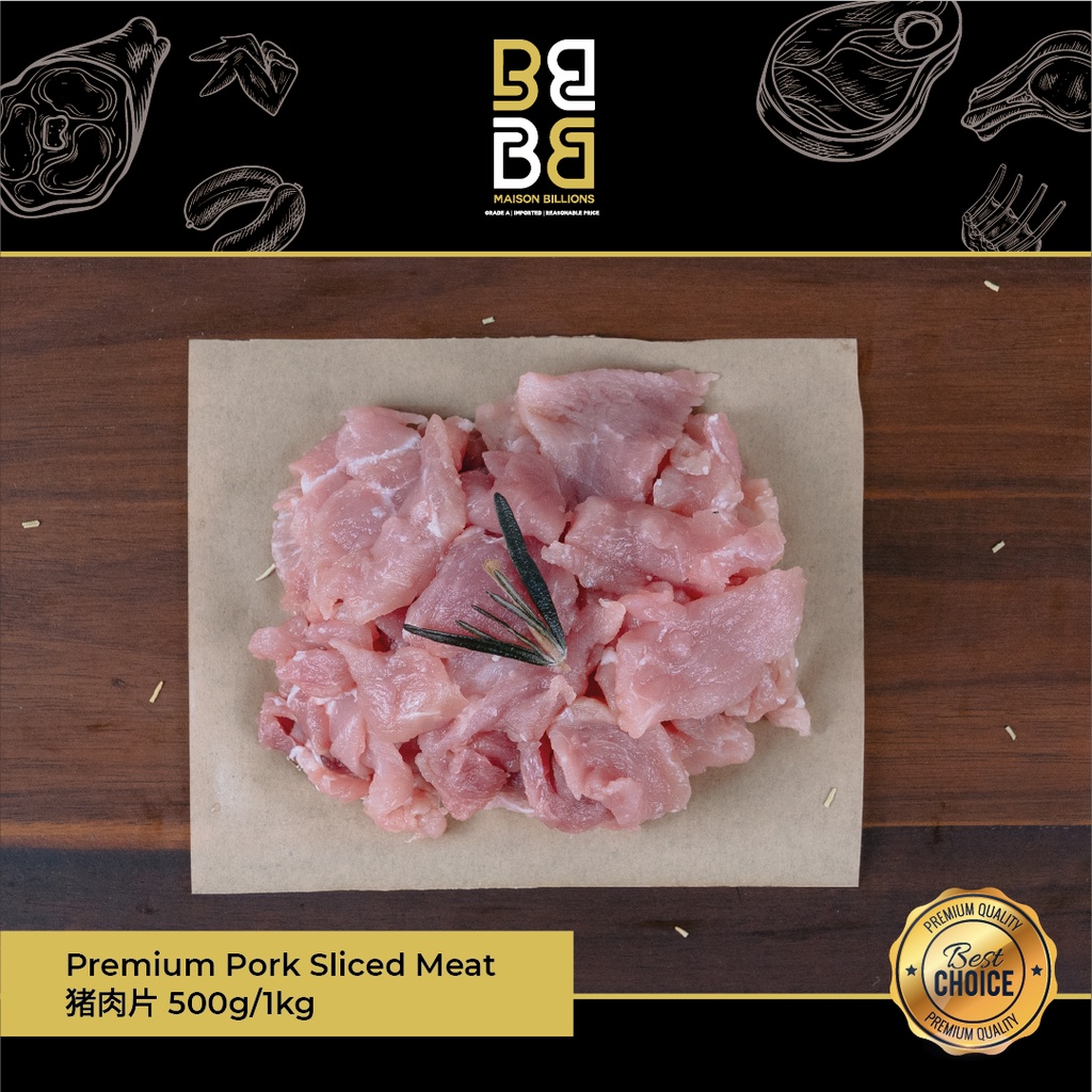 Premium Lean Pork Sliced Meat (500g) 顶级瘦肉片 | Shopee Malaysia