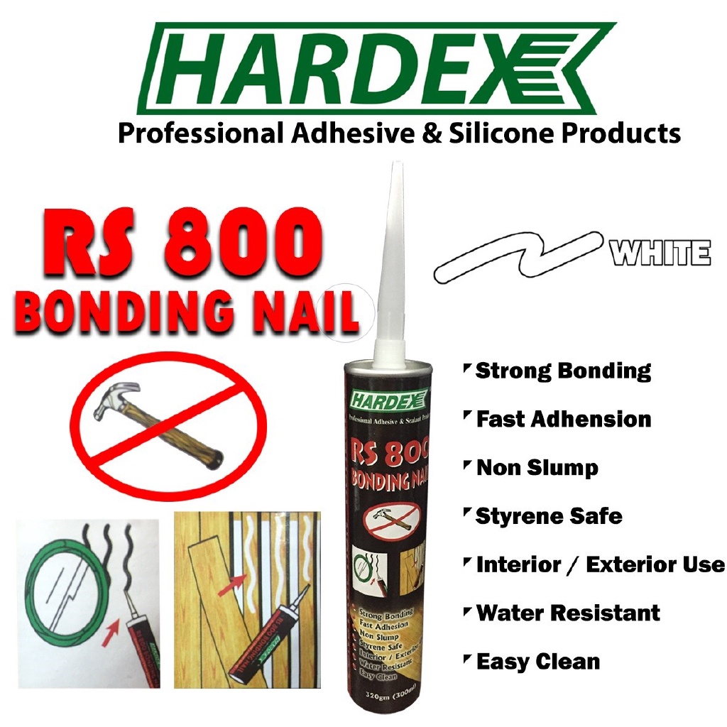 [ 1 UNIT ] [100% ORIGINAL] HARDEX CONSTRUCTION ADHESIVE BONDING NAIL RS ...