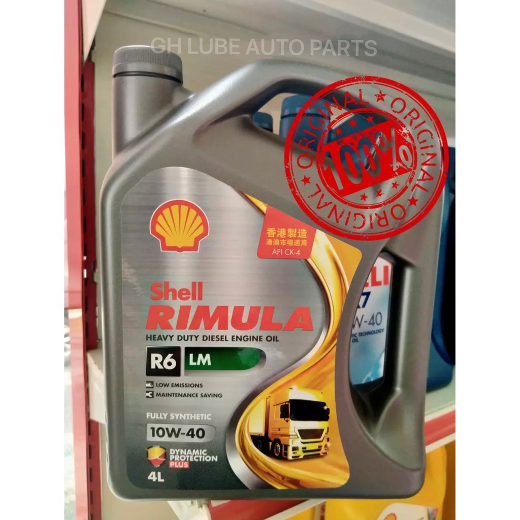 Shell Rimula R6 LM 10w40 Fully Synthetic Heavy Duty Diesel (4L ...