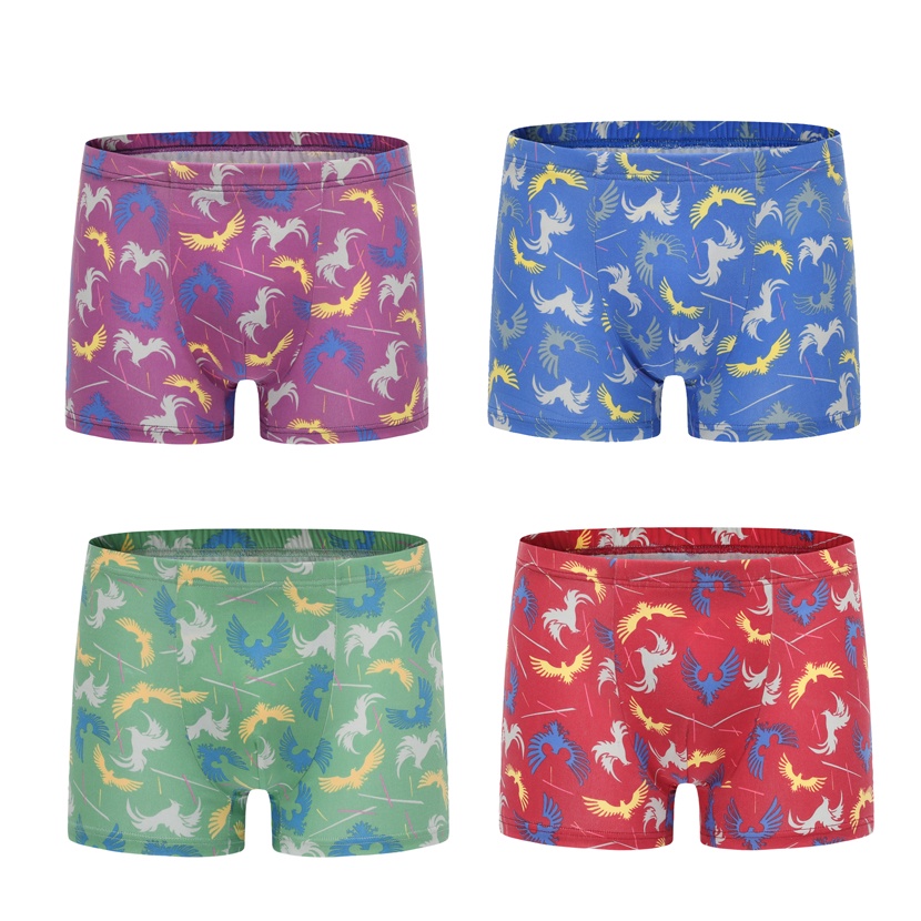 【4PCS】Men's Underwear Milk Silk Boxer Undearpant Breathable Undearpant ...