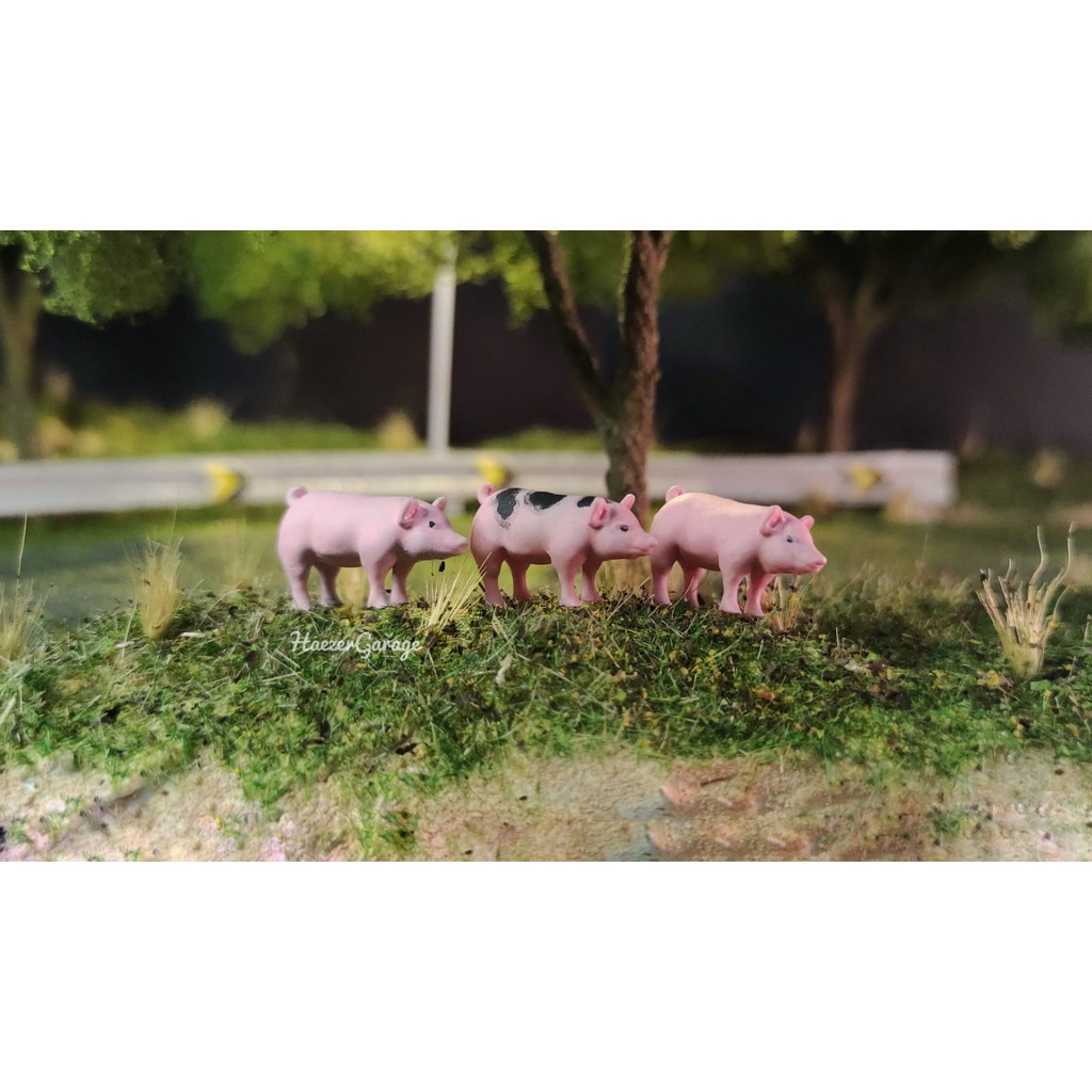 Mini Figure Diorama 1/64 Pig Animal Farm Animal Farm - K3D | Shopee ...
