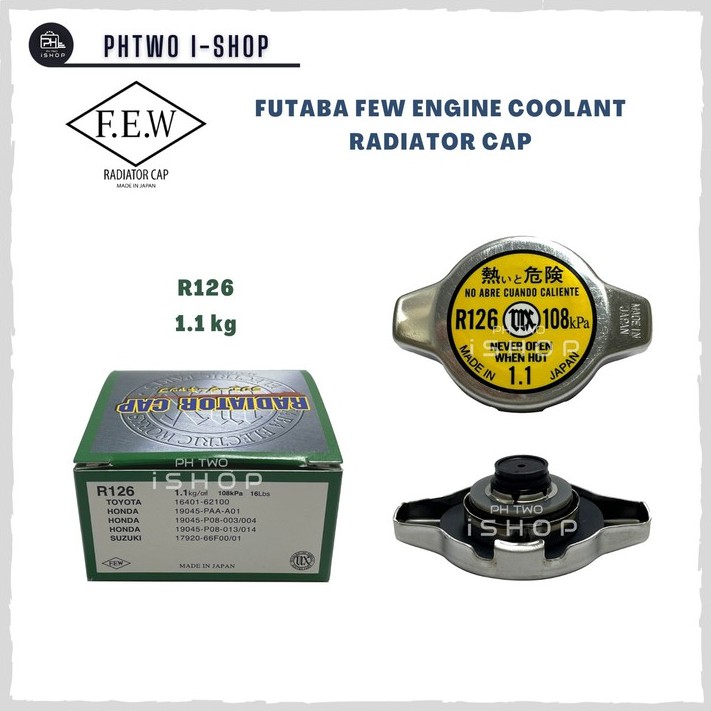 FUTABA FEW ENGINE COOLANT RADIATOR CAP R124 / R125 / R126 / R148 TOYOTA NISSAN HONDA MITSUBISHI ...