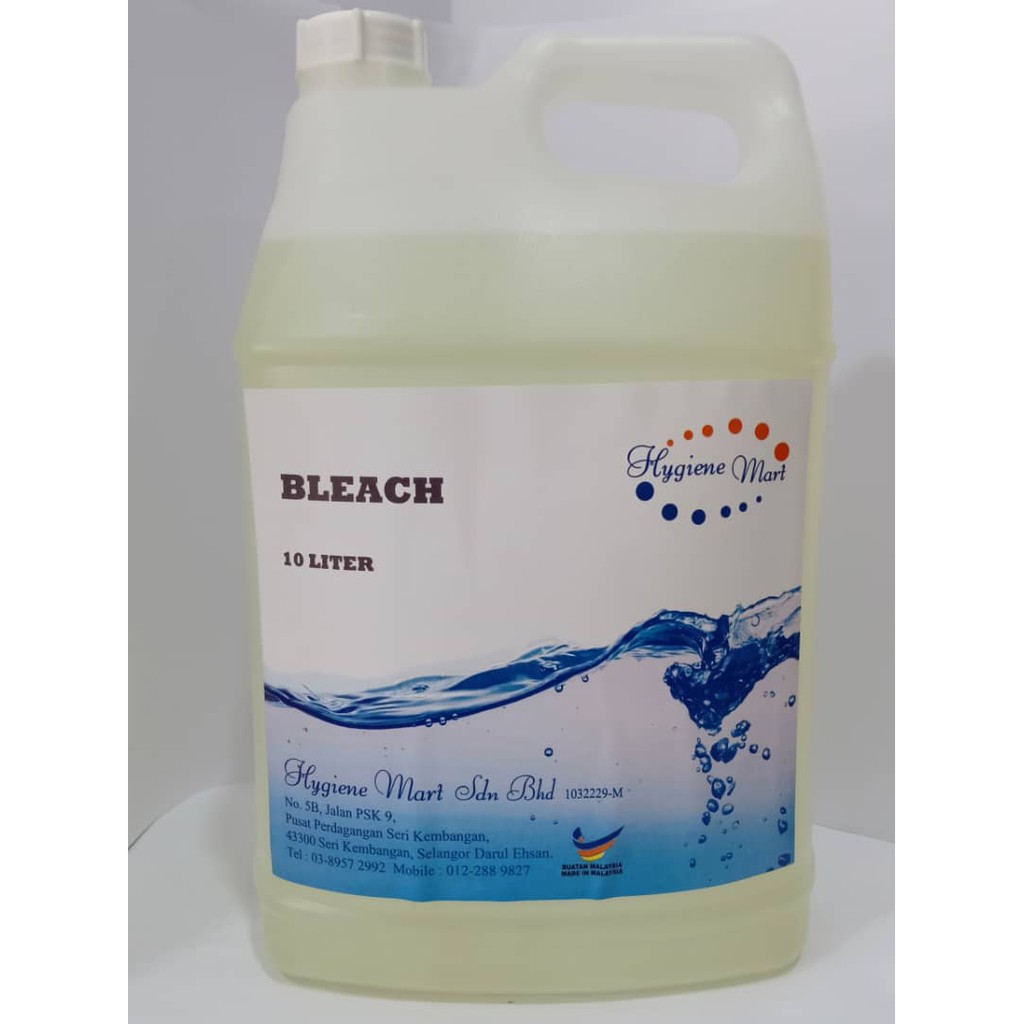 HYGIENE MART Bleach / Peluntur / 漂白剂 - 10 Liter | Shopee Malaysia