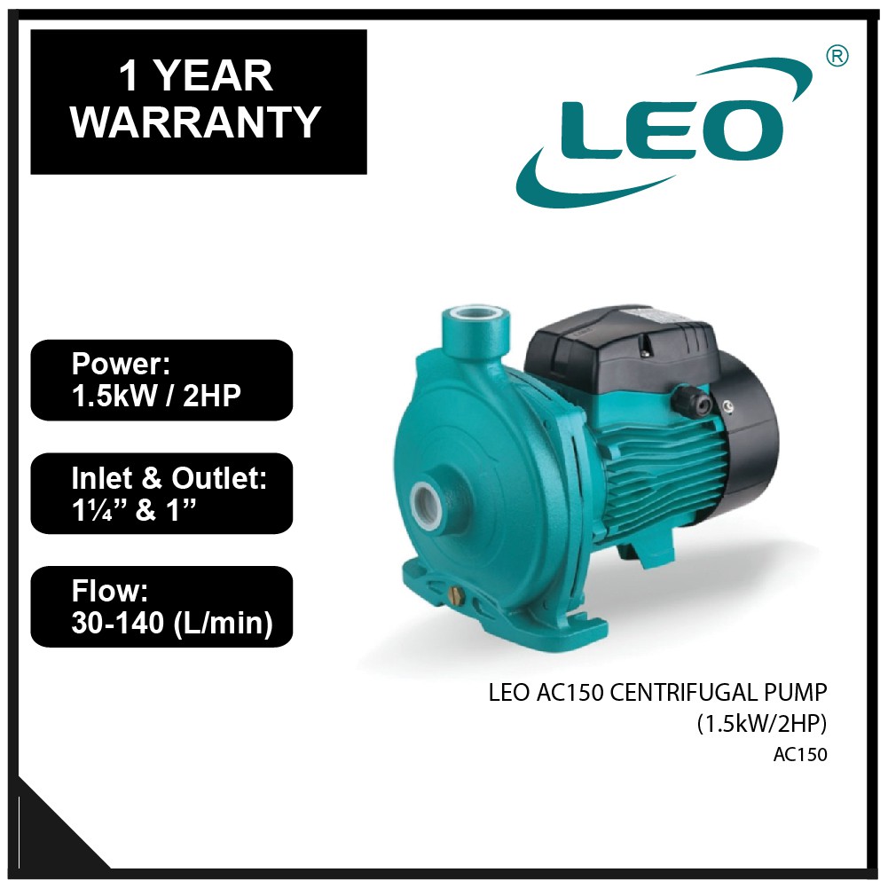 LEO AC150 CENTRIFUGAL PUMP (1.5kW/2HP) | Shopee Malaysia