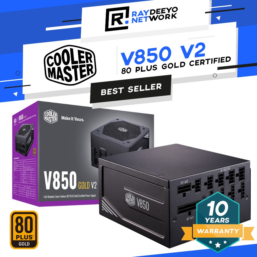 Cooler Master CM V850 V2 850W GOLD Full Modular Power Supply Unit [80 ...