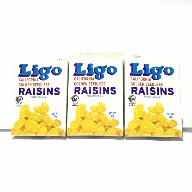 30g x 3box Ligo California Seedless Raisins Golden | Shopee Malaysia