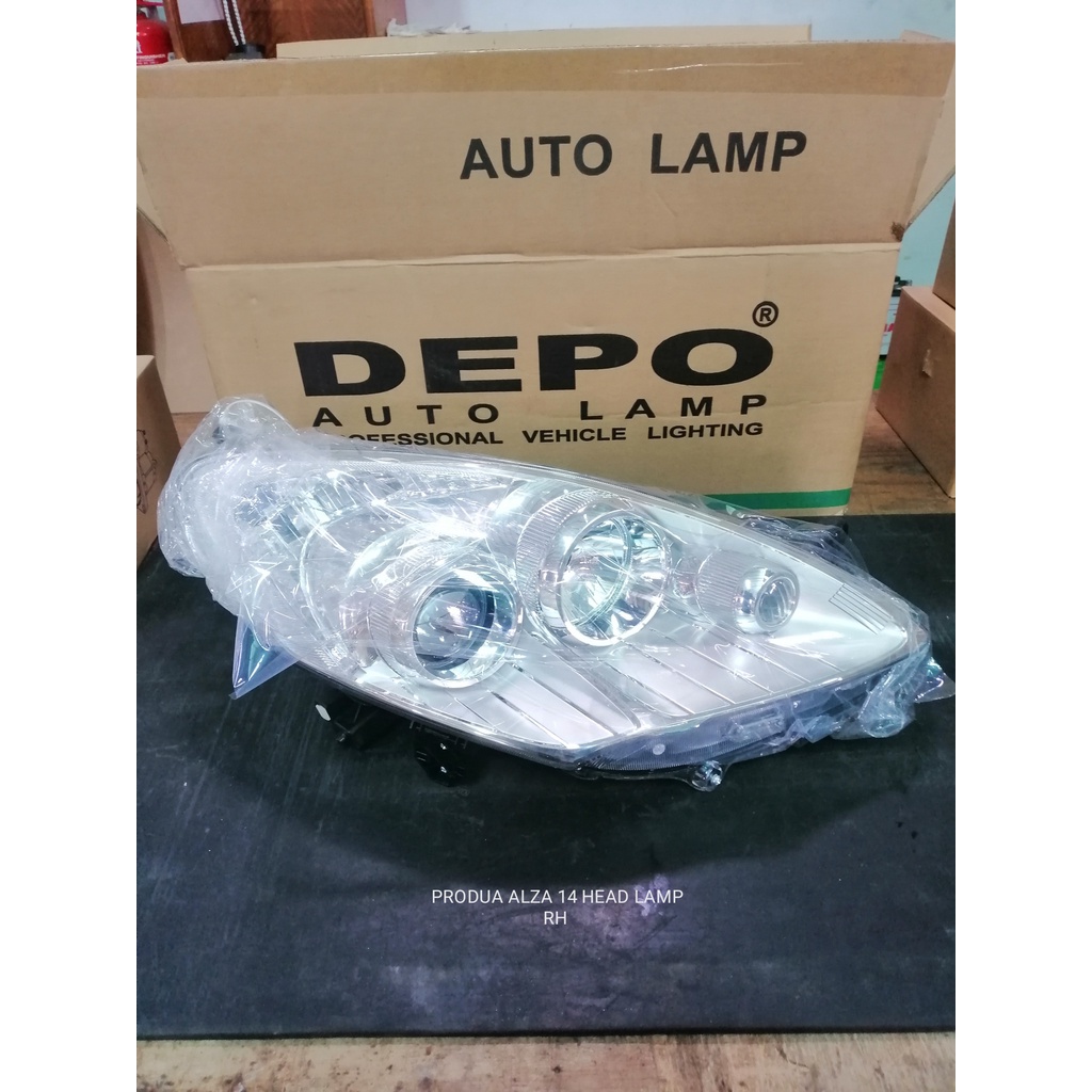 PERODUA ALZA 14' HEADLAMP WHITE DEPO RH | Shopee Malaysia