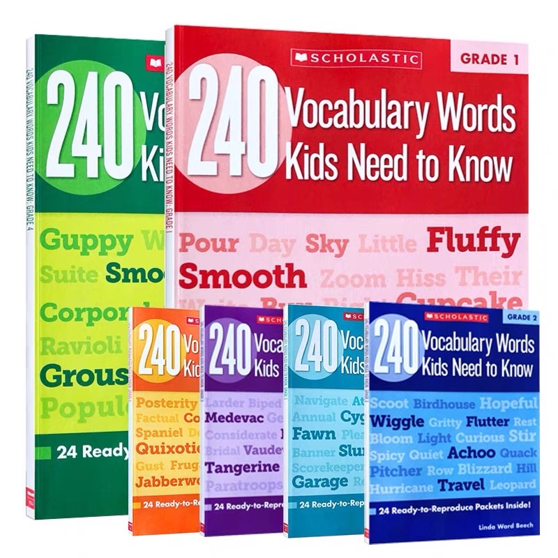 240 Vocabulary Words Kids Need to Know Grade 1-6 Scholastic workbook ...