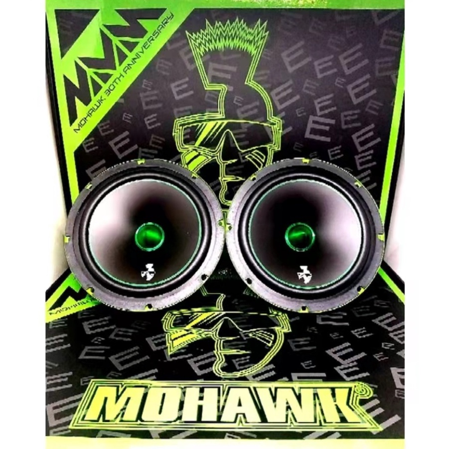 MOHAWK 6" Inch Mid Bass Car Speaker Green Series Performance Series ...
