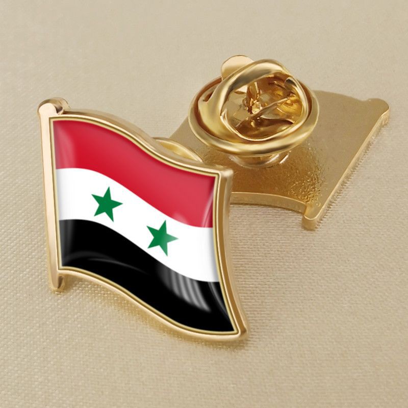 Syria Arab Republic Flag Lapel Pin | Pin Badges | country flag | Shopee ...