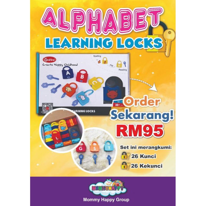 Alphabet learning locks | Shopee Malaysia