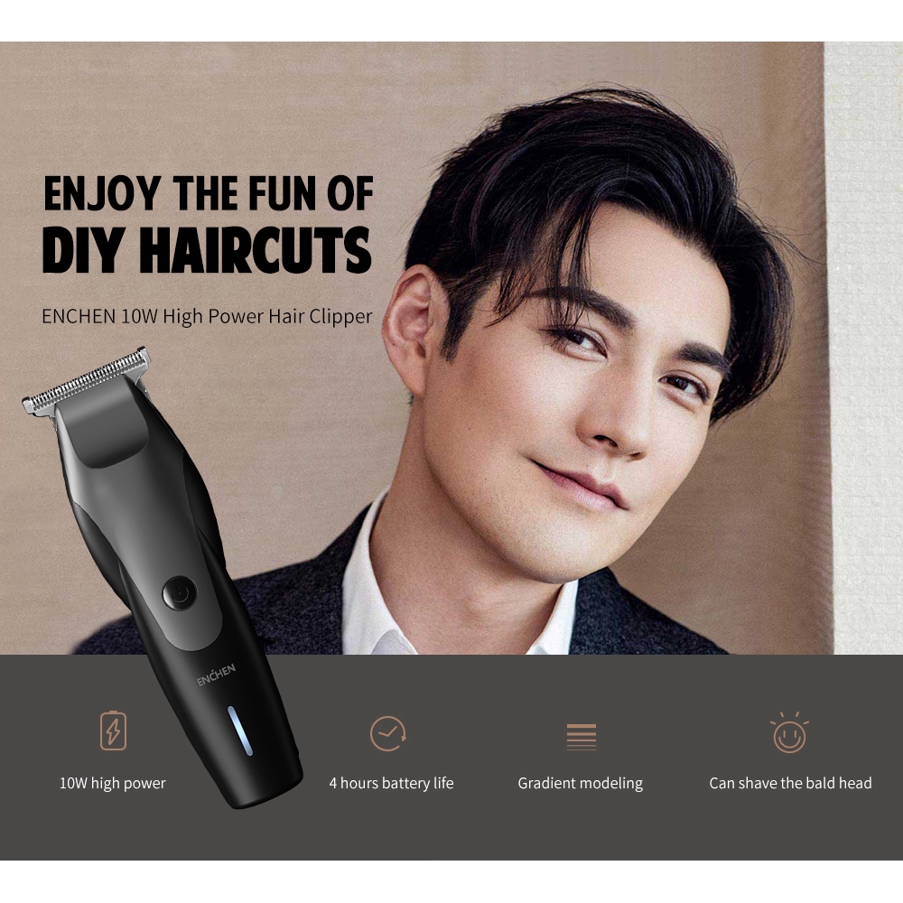 Portable High Quality Power Hair Clipper Gradient Shape from Xiaomi ...