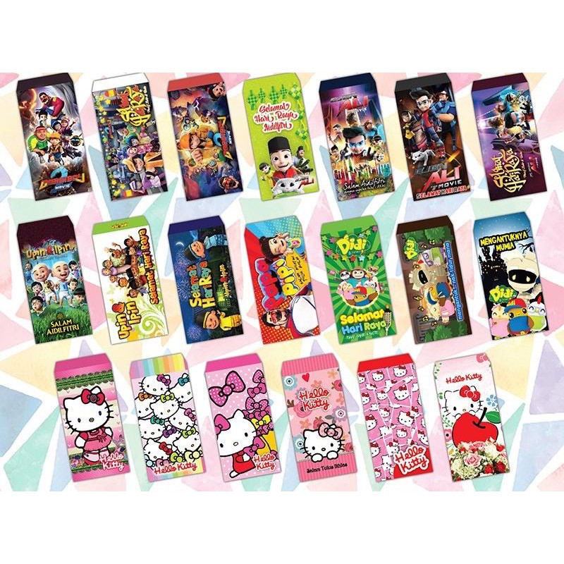 Sampul Duit Raya Angpao Design Cute Cartoon Design (GROUP A) | Shopee ...