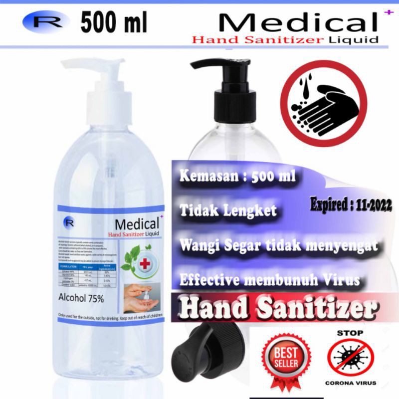 Hand Sanitizer 500ml Antiseptic Liquid All Variants Of Alcohol 70-70% ...