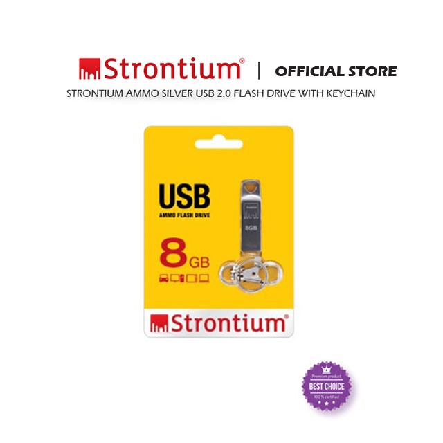 Strontium Ammo Silver USB 2.0 Flash Drive with Key Chain | Shopee Malaysia