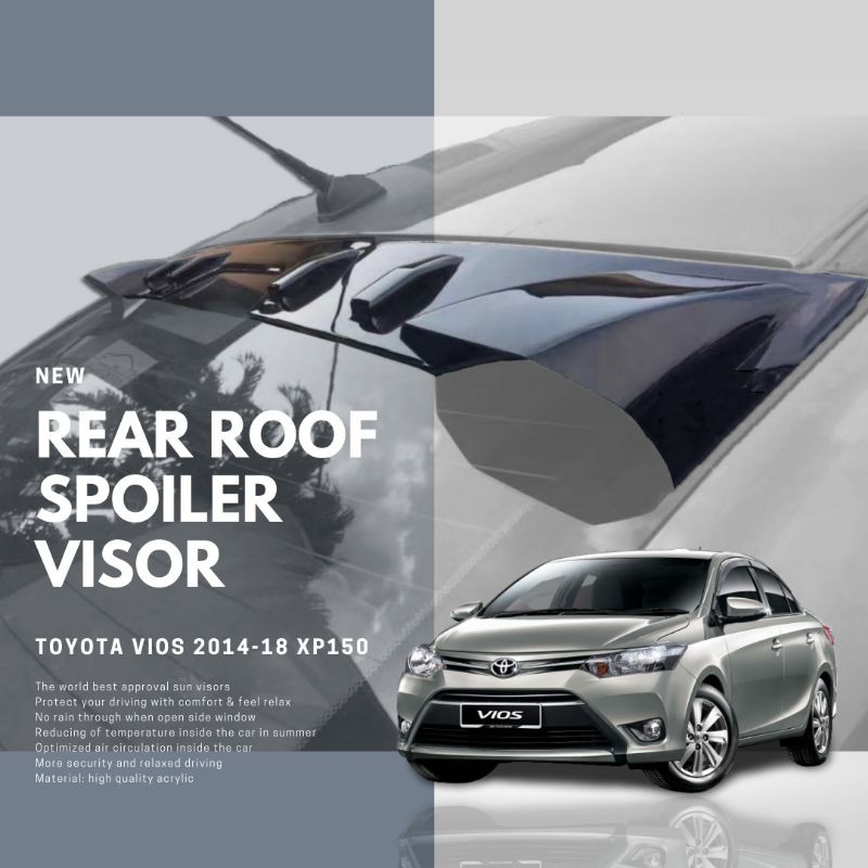 Toyota Vios 2014 To 2018 Toyota Vios NCP150 Rear Sun Roof Visor Rear ...