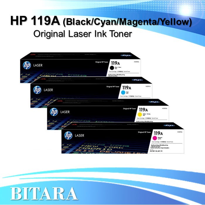 HP 119 A Black / Cyan / Yellow / Magenta Original Laser Original Toner ...