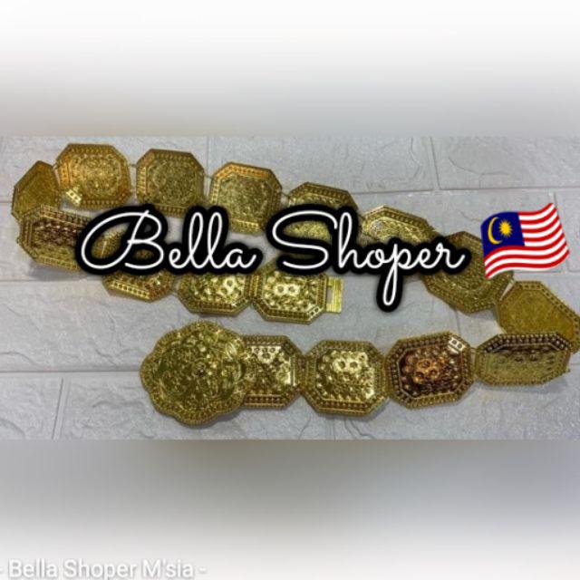 Tali Pinggang Baju Kebaya Pengantin Belt Besi Metal Gold Silver ...