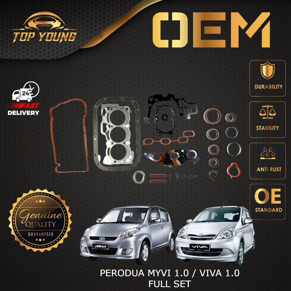 FULL SET GASKET VIVA 1.0 MYVI 1.0 PERODUA ORIGINAL QUALITY ENGINE FULL ...