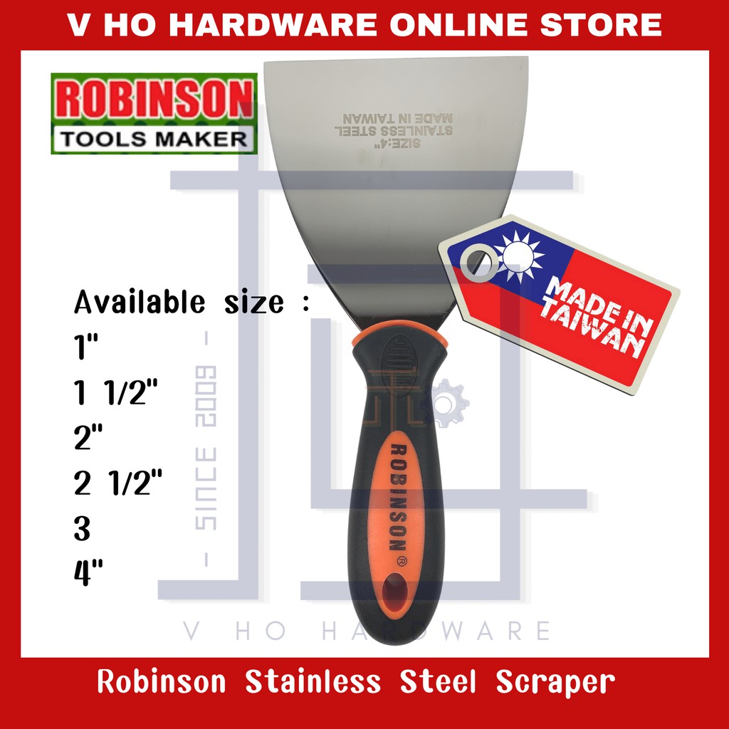 VHO Robinson Stainless Steel Scraper Putty Knife Scraper Putty Scraper ...