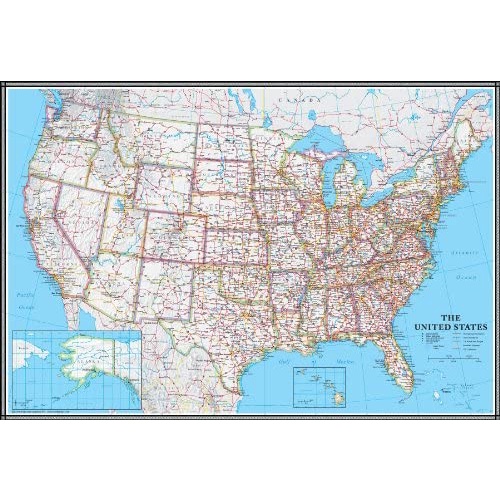 Swiftmaps United States Classic Wall Map Laminated | Shopee Malaysia