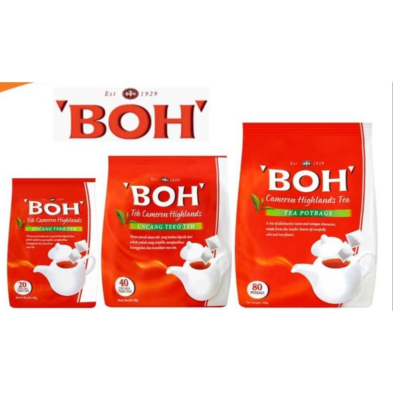 Boh Tea Pot Bags Series (40's/80's/120's) | Shopee Malaysia